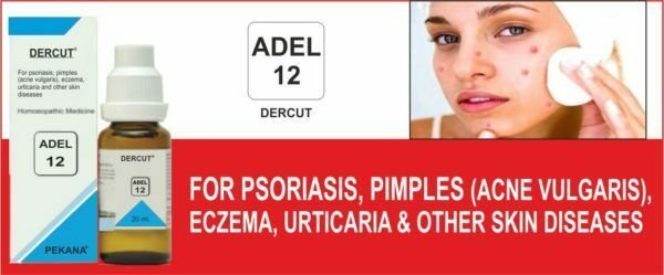 Adel 12 Dercut drops for Psoriasis, Pimples, Eczema, Skin Diseases 20ml ...